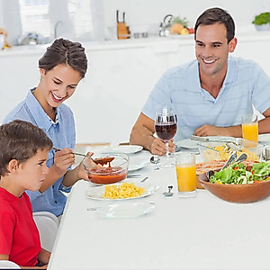 CAMP SOLUTIONS Bi-Folding Table 4 FT, Plastic Portable Tables for Dining Parties Card Picnic Camping, Granite White