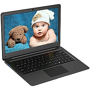 Goldengulf Portable 12.5" HD Laptop Computer 6GB ROM 64GB RAM Windows 10 Preinstalled Intel Quad Core Netbook Thin & Light Bluetooth Webcam HDMI Zoom Long Battery Life (Black)