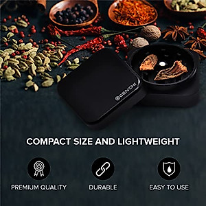 Genchi Herb Grinder Anodized Aluminum (Jet Black 3 layer)