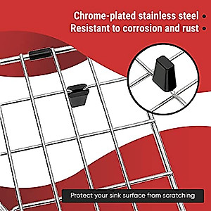 Sink Protectors for Kitchen Sink, Stainless Steel Sink Protector 13"x16" and 11.26"x14.5", Sink Grate for Bottom of Kitchen Sink 2 Pack Set