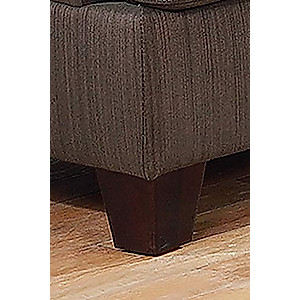 Bobkona 2-Pcs Sofa & Loveseat Black Coffee