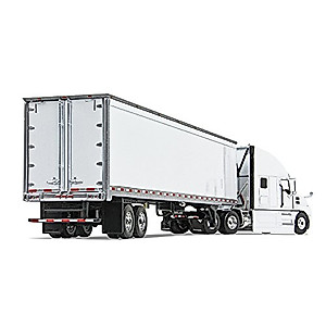 First Gear 1/64 Scale Diecast Collectible White/White Mack Anthem Sleeper Cab Tractor with 53' Trailer (#60-0367)