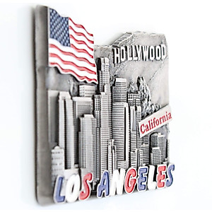Los Angeles Metal Magnet Unique Design Home Kitchen Decorative Travel Holiday Souvenir Gift, Stick Up Your Lists, Photos on Your Refrigerator