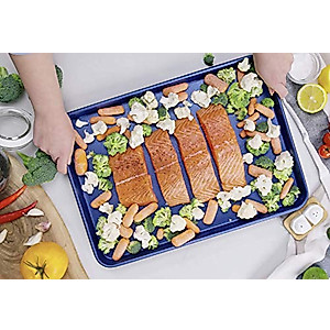 Granitestone Pots and Pans Set Nonstick, 15 Pc Cookware Set & Bakeware Set, Complete Kitchen Cookware Set, Long Lasting Mineral Nonstick Coating, Stay Cool Handles, Ultra Durable, 100% Toxin Free–Blue