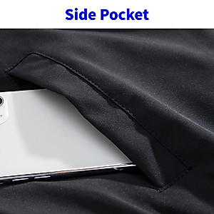 TLZC Men's Lightweight Bomber Jacket Windbreaker Slim Fit Active Coat Outerwear (Black, M)