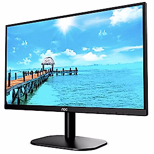 AOC 24B2XH 24" Full HD IPS Monitor, 3-Sided Frameless & Ultra Slim HDMI and VGA inputs, Lowblue Mode, VESA compatible,Black