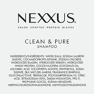 Nexxus Clean & Pure Hair Regimen Pack Shampoo, Conditioner and Scrub Detox Hair Products Sulfate Free, Silicone free, Paraben Free 3 Count