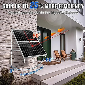 ECO-WORTHY 41in Solar Panel Mount Brackets, with Foldable Tilt Legs, Adjustable Mounting Brackets Kits for RV, Roof, Boat, and Off-Grid