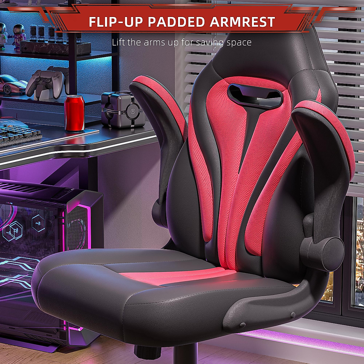 SeekFancy Gaming Cair Set of 2, Computer Gaming Chair Video Game Chairs for Teens Adults, Ergonomic Gaming Chair High Back Cheap Computer Office Chair, Black Silla PC Gamer Chair