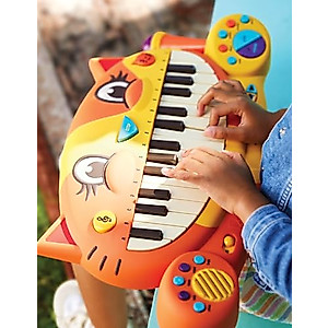 B. toys- Meowsic- Interactive Cat Piano – Toy Piano & Microphone – Musical Instrument For Toddlers, Kids – 20+ Songs, Sounds & Recording Feature – 2 Years +