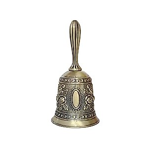 1 Pack Hand Held Bell, Metail Dinner Bell Wedding Bells, Service Bell Call, Vintage Bell