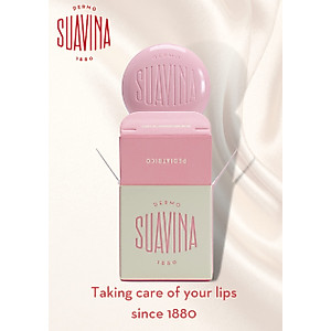 DERMO SUAVINA 1880 Lip Balm Moisturizer for Cracked and Dry Lips with Natural Ingredients Lip Care for Cold and Hot Weather Pack of 1(Strawberry 0.3oz)