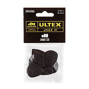 Dunlop 2.0mm Ultex® Jazz III, 2.0mm, 6/Player's Pack
