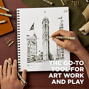 Sakura Pigma 50035 Micron Blister Card Ink Pen Set, Black, 01 6CT