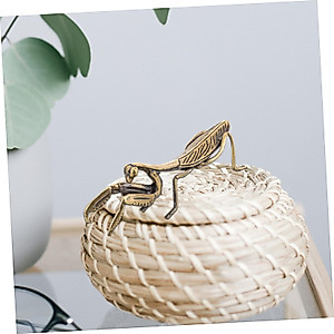 Levemolo Delicate Mantis Craft Thumb Rings for Women Creative Mantis Decoration Small Mantis Decoration Tabletop Animals Desk Mantis Statue Small Mantis Sculpture Mantis Figurine Copper