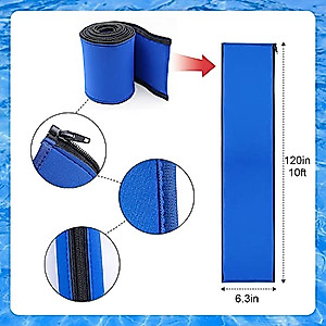 Pool Handrail Cover, Rail Grips Pool Hand Rail Covers with Zipper, Safety Grip Sleeve for Swimming Pool Inground Ladder Handles Hand Railing Covers -Blue, 10 Feet
