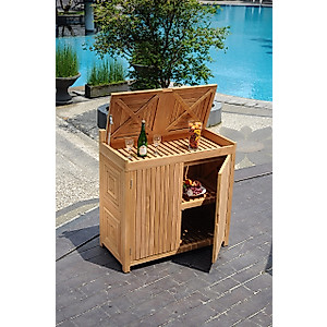 Solvang Teak Storage Cabinet Grade A Teak Wood Outdoor Patio #23SoCb