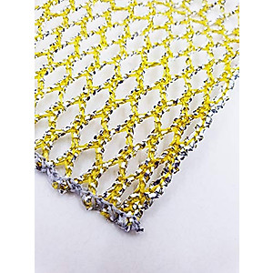 Olivia tree 2pcs glitter metal kitchen dish towel,dish cloth,dish scrubber,mesh wash net, dish sponge, dish wash net