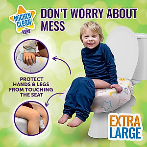Toilet Seat Covers Disposable - 24 Large Waterproof Potty Covers for Toddlers, Kids, and Adults by Mighty Clean Baby - 2 Packs of 12 Covers