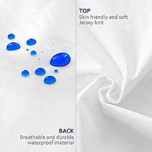 Waterproof Pillow Protector Standard Size Zippered 4 Pack 20 x 26 inch White Pillow Protector Feather Proof Pillow Covers Encasement Pillow Case White