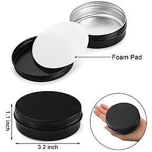 Foraineam 24 Pack 4 oz Screw Lid Round Tins Aluminum Empty Tins Metal Storage Tin Jars Spice Containers Travel Tin Cans