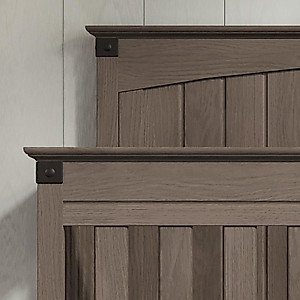 Child Craft Redmond Full Panel 4-in-1 Convertible Crib, Baby Crib Converts to Day Bed, Toddler Bed and Full Size Bed, 3 Adjustable Mattress Positions, Non-Toxic, Baby Safe Finish (Dapper Gray)