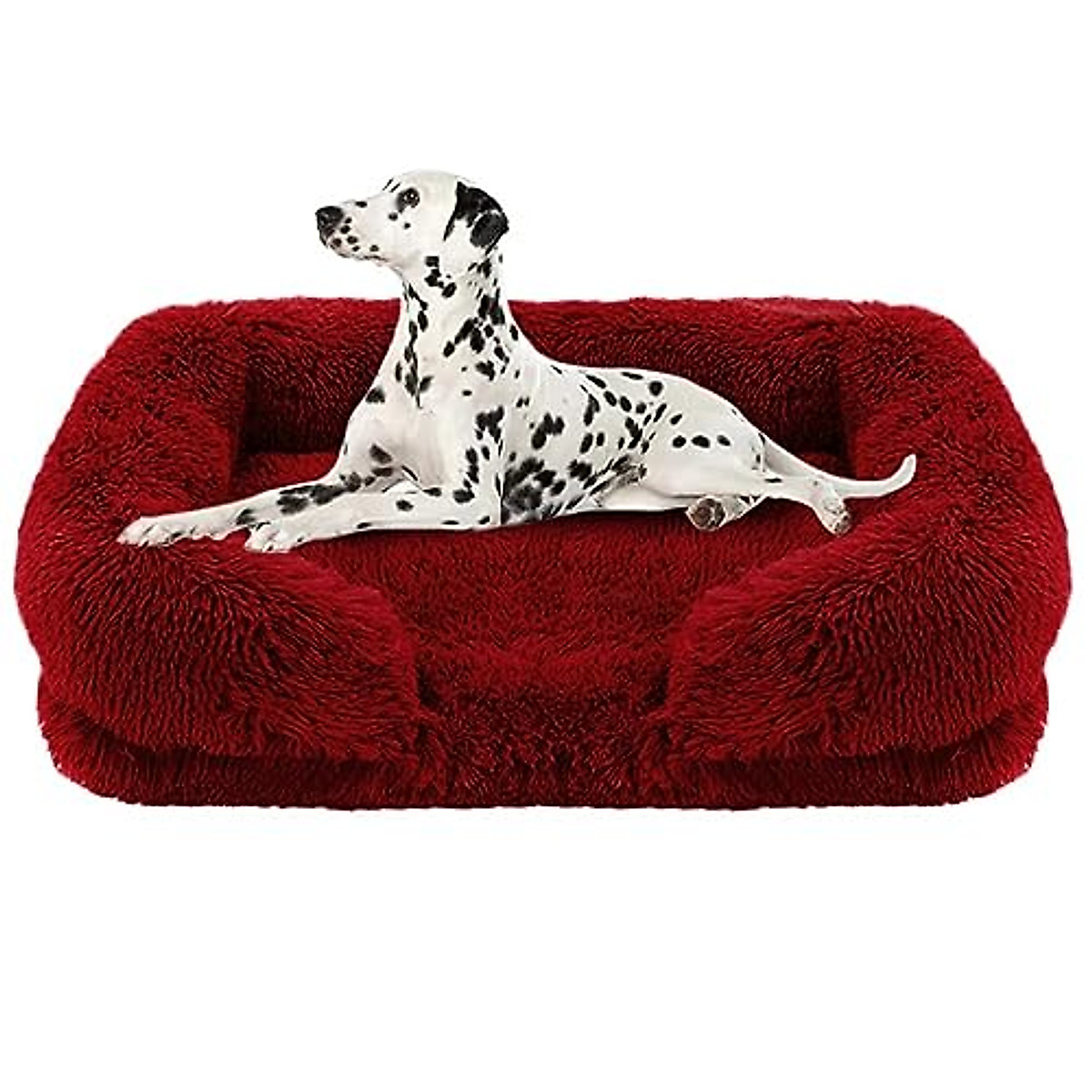 Valcla Dog Bed Creative Pet Dog Sofa Bed Square Kennel Pet Bed Cat Pad Autumn and Winter Warm Pet Kennel Removable for Cleaning Pet Bed (Color : Light Gray, Size : XX-Large)
