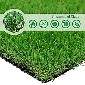 · Petgrow · Realistic Artificial Grass Turf -6FTX12FT(72 Square FT),Indoor Outdoor Garden Lawn Landscape Synthetic Grass Mat - Thick Fake Grass Rug