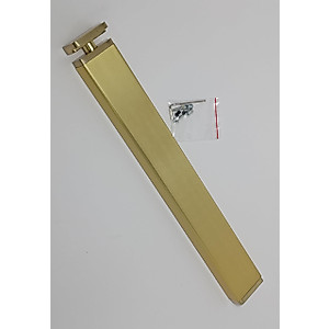Designer Wardrobe Reversible Closet Valet Rod 11.75" or 13.75" Length with 8.5" Retractable Pullout Extension and Installation Hardware (Matte Brass, 11.75 Inch Long)