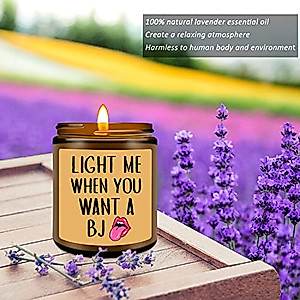 Birthday Gifts for Men, Light Me When You Want A BJ Candle - Funny Gifts for Men, Valentines Day Gifts for Him, Naughty Fathers Day Anniversary Engagement Gifts for Husband,Fiance, Best Friends Gifts
