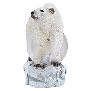 Elanze Designs White Polar Bear Figurine 45MM Glitter Snow Globe Decoration