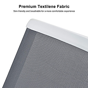 PURPLE LEAF Patio Chaise Lounge Chair Set of 2 Outside Plastic Stackable Tanning Chairs with Armrests for Pool Sunbathing Beach Deck Outdoor Loungers, Light Grey