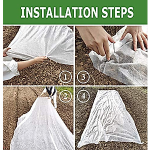 Garden expert Plant Covers Freeze Protection Floating Row Cover Thickened 1.2oz Fabric Frost Cloth Plant Blanket for Plants & Vegetables in Winter(8FTx15FT)