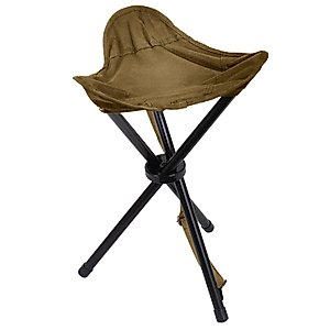 Rothco Collapsible Stool with Carry Strap, Coyote Brown