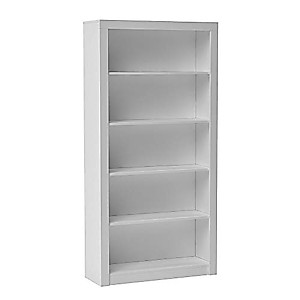 Manhattan Comfort Accentuations Classic Olinda Bookcase 1.0 with 5-Shelves in White