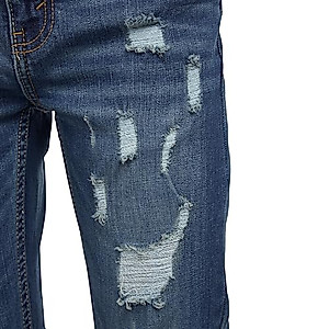 Levi's Boys' 510 Skinny Fit Destructed Jeans, Paper Shredder, 12