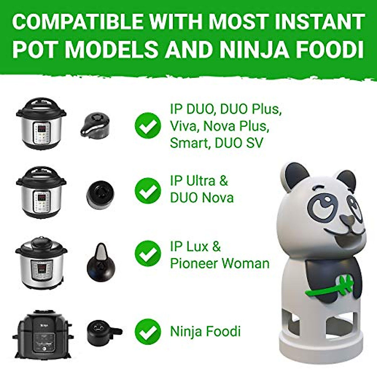 Pressure Release Diverter for Instant Pot, Sumille Silicone IP Steam Diverter Pressure Cookers Valve Accessory Compatible with Instapot Ultra, Smart, DUO, Duo Plus (Panda)