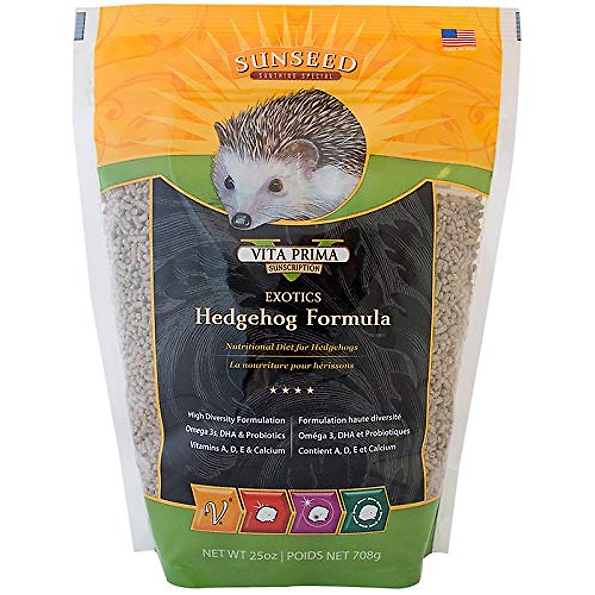 Sunseed Vita Prima Sunscription Exotics Hedgehog Formula, 25 Ounces