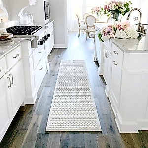 My Texas House Quail Hallow Rug - 1'11" X 7'6" Runner In Natural, High-Low, Geometric Design, Indoor Outdoor Patio And Home Decor