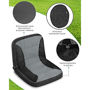 PACETAP Riding Lawn Mower Seat Cover with Waterproof Cover, Durable Polyester Universal Lawn Mower Seat Cover Compatible with John Deere, for Craftsman, for Cub Cadet, for Kubota (Splicing,Medium)