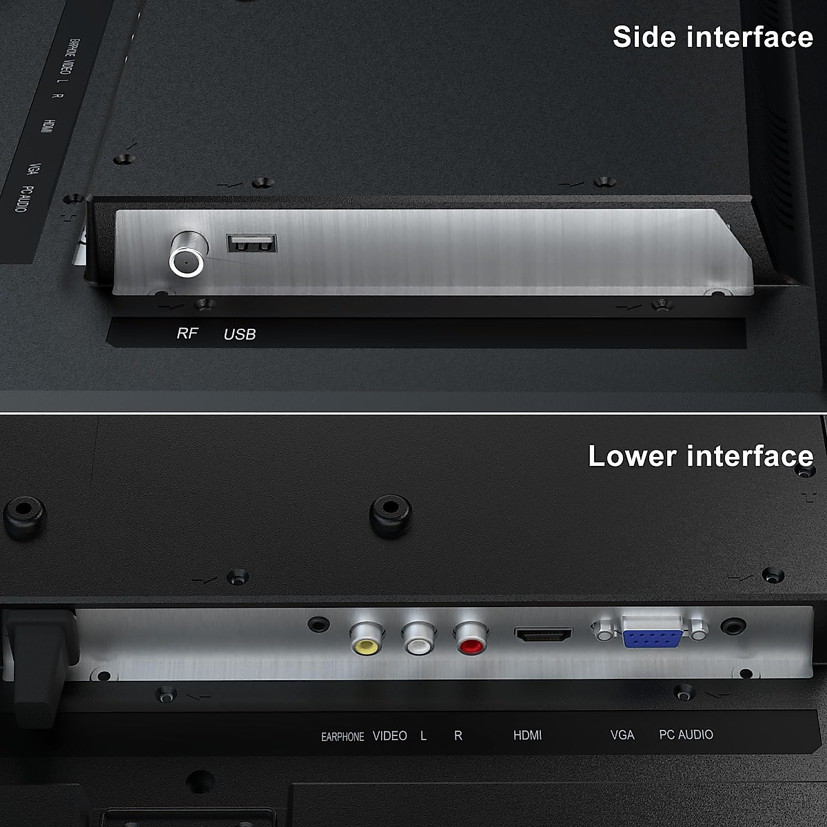 TuTu 22-inch TV,60Hz 1080P FHD LED Television and Monitor with Dolby Audio for Home or Office 22in Flat-Screen TV with HDMI,USB,VGA,RCA(2023 Model)