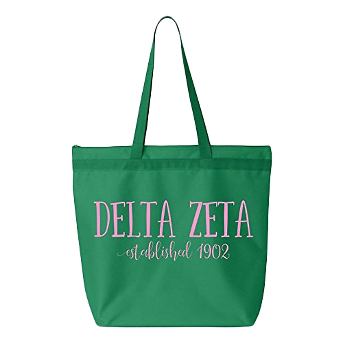 Delta Zeta Established Tote Bag Kelly Green