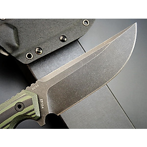 Eafengrow EF134 Fixed Blade Knife DC53 Steel Blade Two Tone G10 Handle Full Tang Heavy Duty EDC Straight Knifes for Working Camping Hunting Bushcraft(Black)