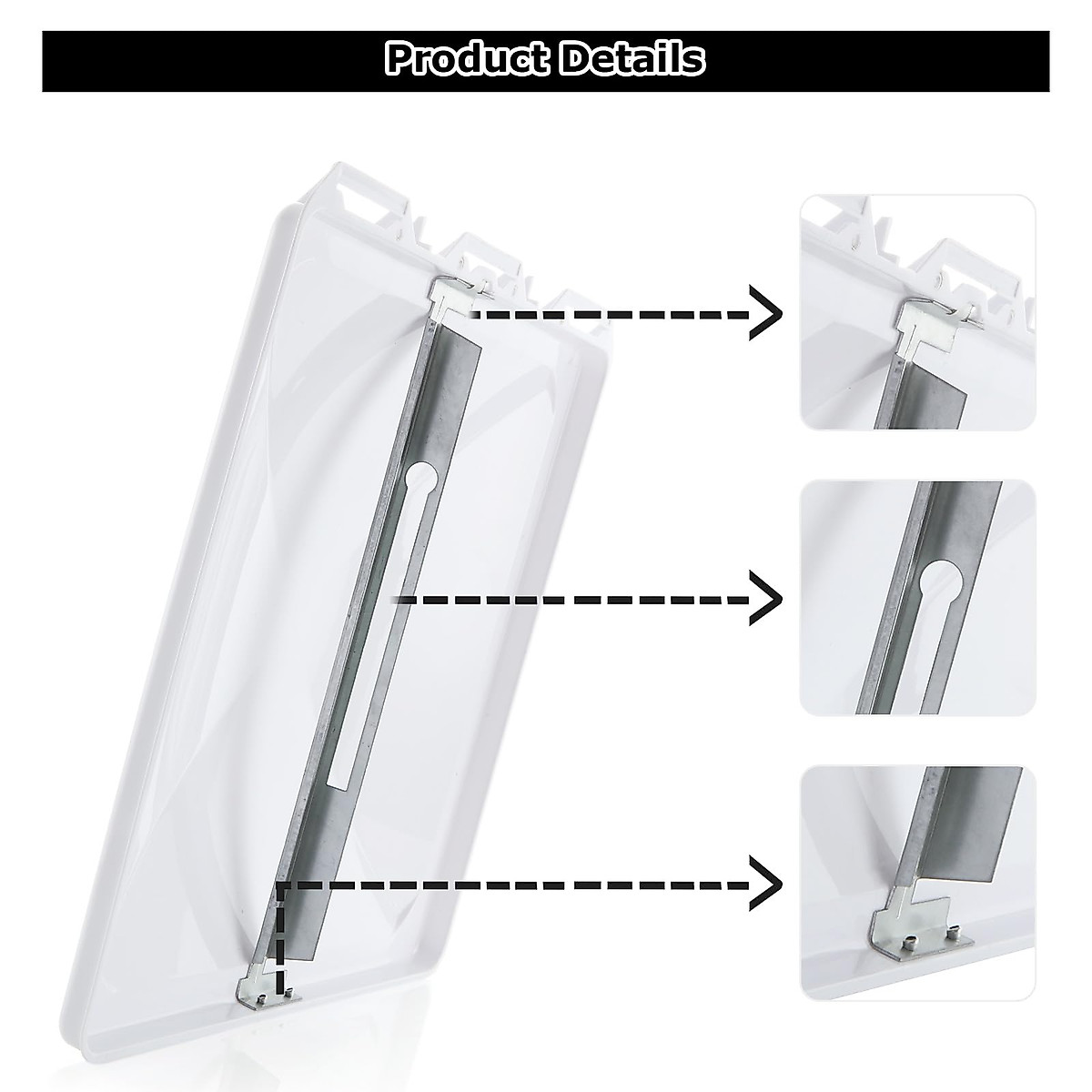 Oungy Rv Vent Covers for Roof RV Roof Vent Covers Compatible with 14 x 14 Inch Replacement Roof Vent Cover for Trailer Camper Motorhome, White