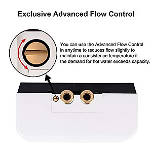 Thermoflow 110V~120V Mini Tankless Water Heater Electric Point of Use On Demand Instant Hot Water Heater for Sinks Wall Mounted, CSA Certified 3.5kW Hard Wired