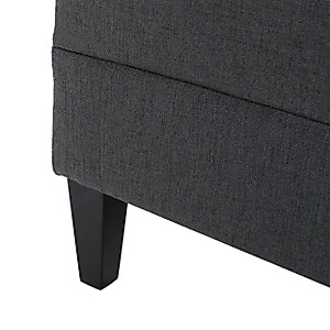 Christopher Knight Home Zahra Ottoman, Dark Grey