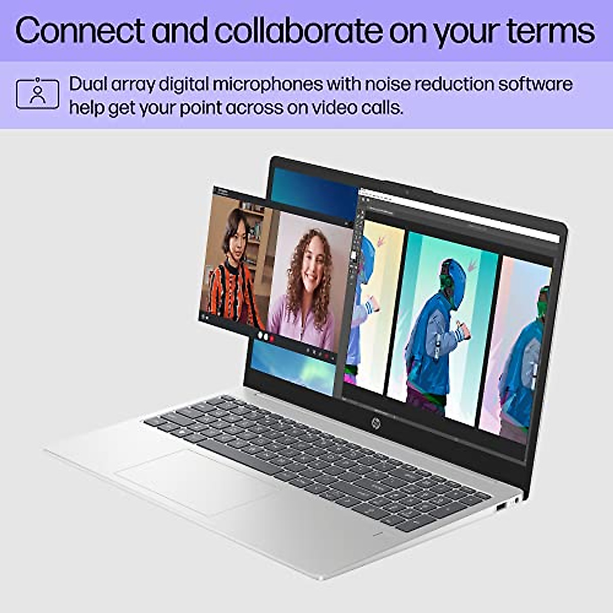 HP 15 Laptop, FHD Display, AMD Ryzen 3 7320U, 8 GB RAM, 256 GB SSD, AMD Radeon Graphics, Windows 11 Home in S Mode, 15-fc0010nr (2023), Silver