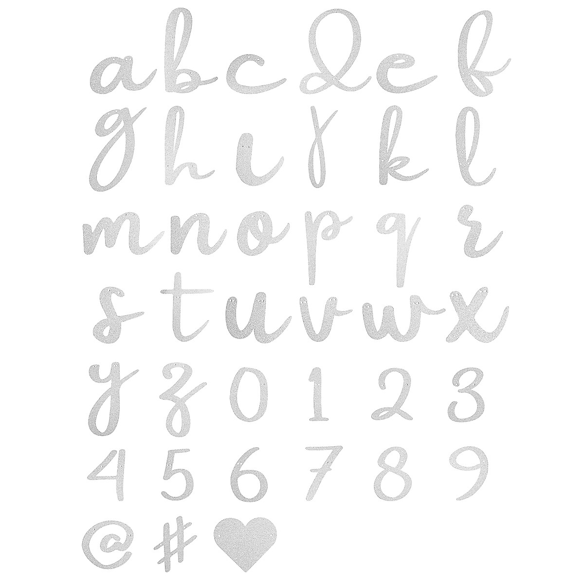 envizins Custom Cursive Script Lowercase Gold, Rose Gold, Silver Glitter Letter Banner, You Could Personalize a Phrase-Word-Number-Name-symbol. Roll String Included