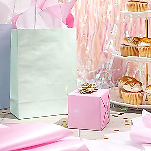 Pink and White Tissue Paper for Gift Wrapping Bags, Metallic Bulk Set (60 Sheets)