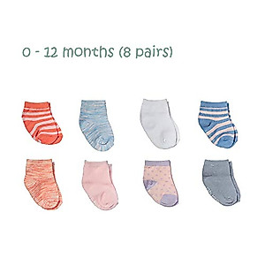 Little Me Baby Girl Socks, 16 Pairs, Multi, 0-24 Months